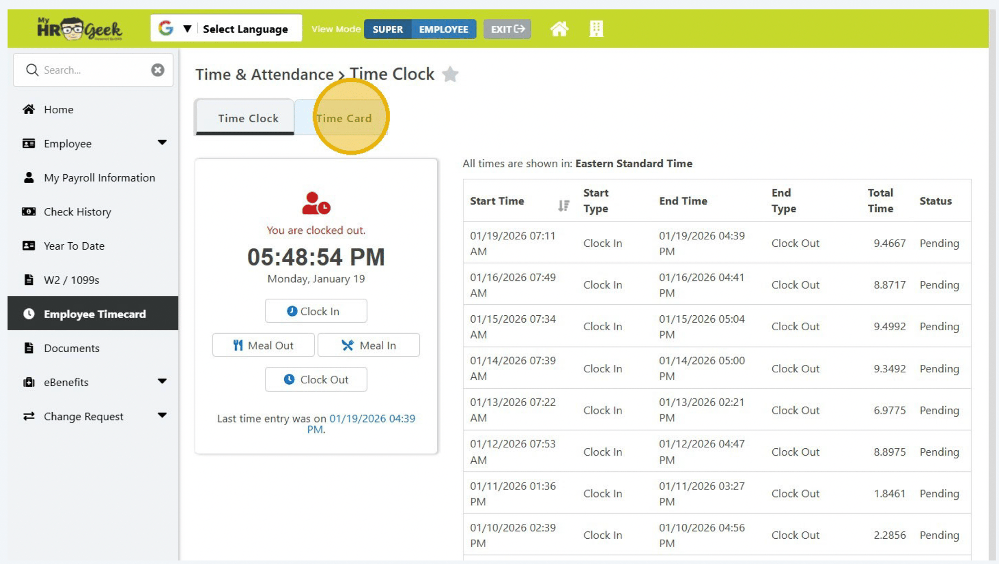 Employee Tutorial: How To Approve Your Time Card